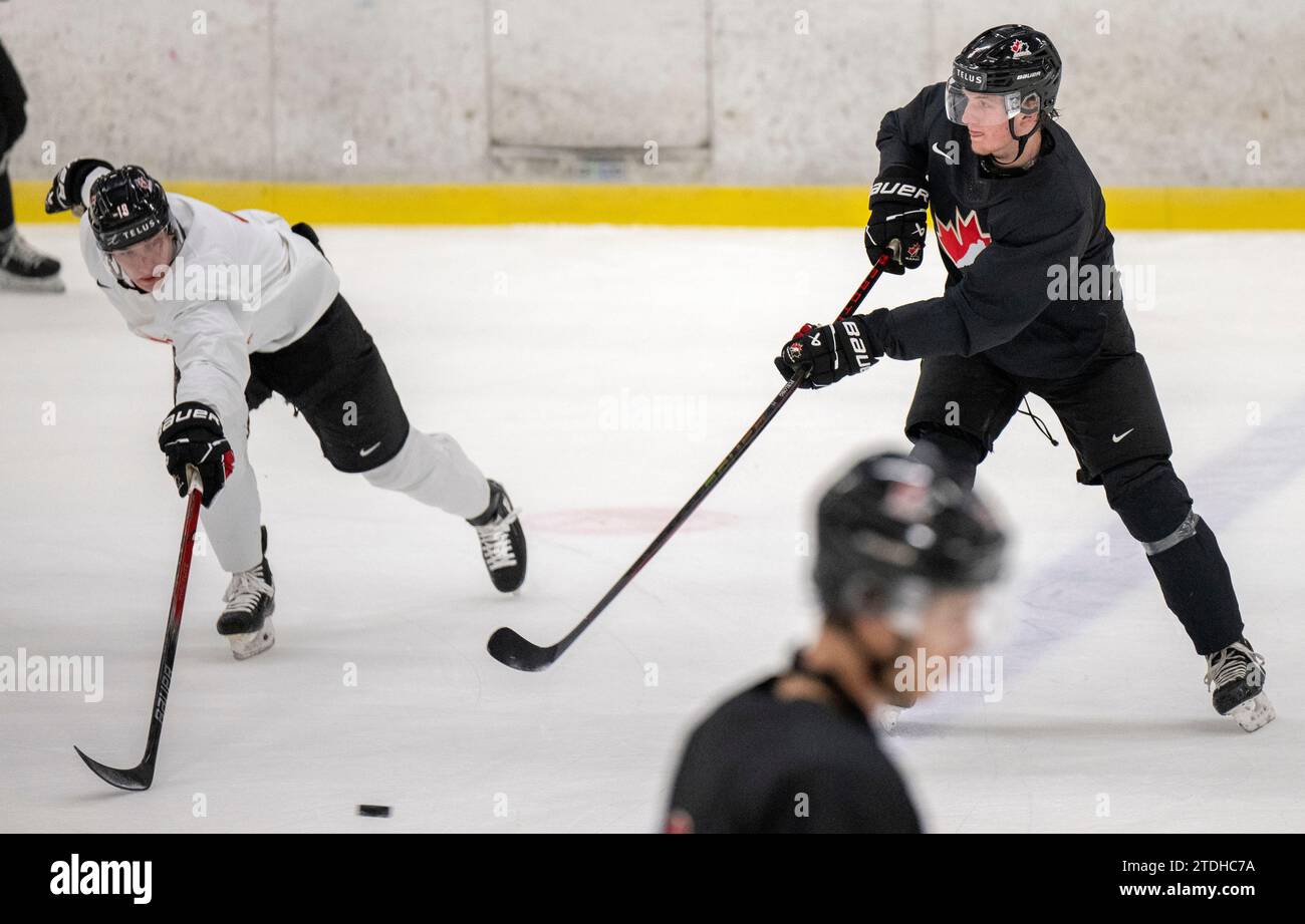Matthew Wood (18) and Jake Furlong (3) when Canada's team trains in ...