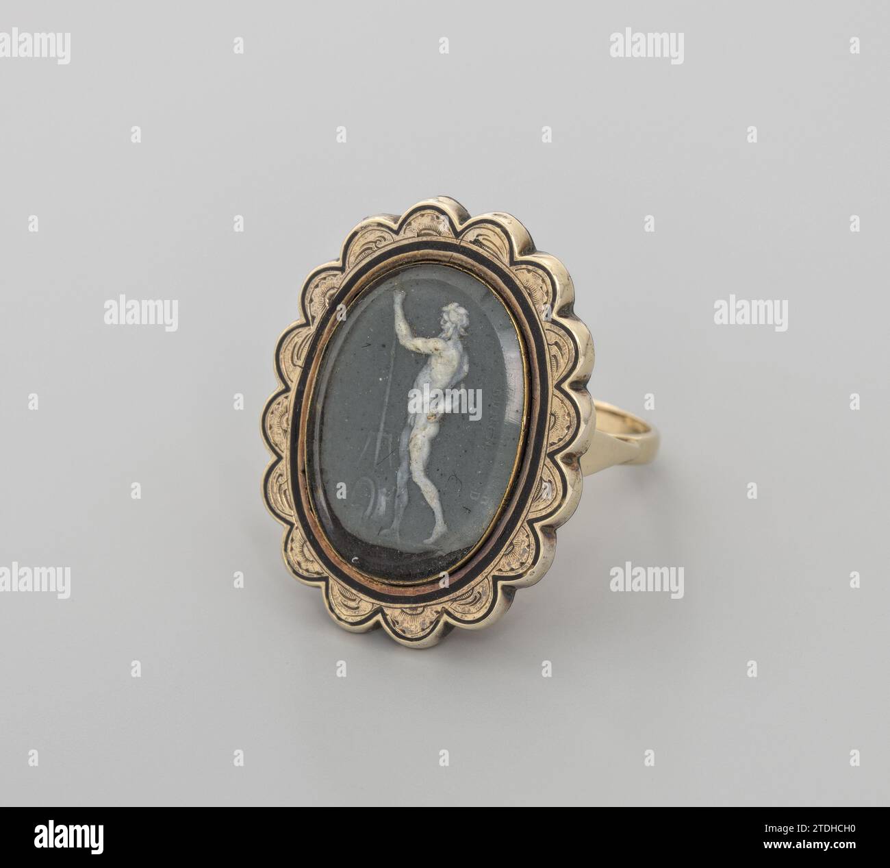 Gold ring with Camee, Edward Burch, c. 1800 This oval medallion was ...