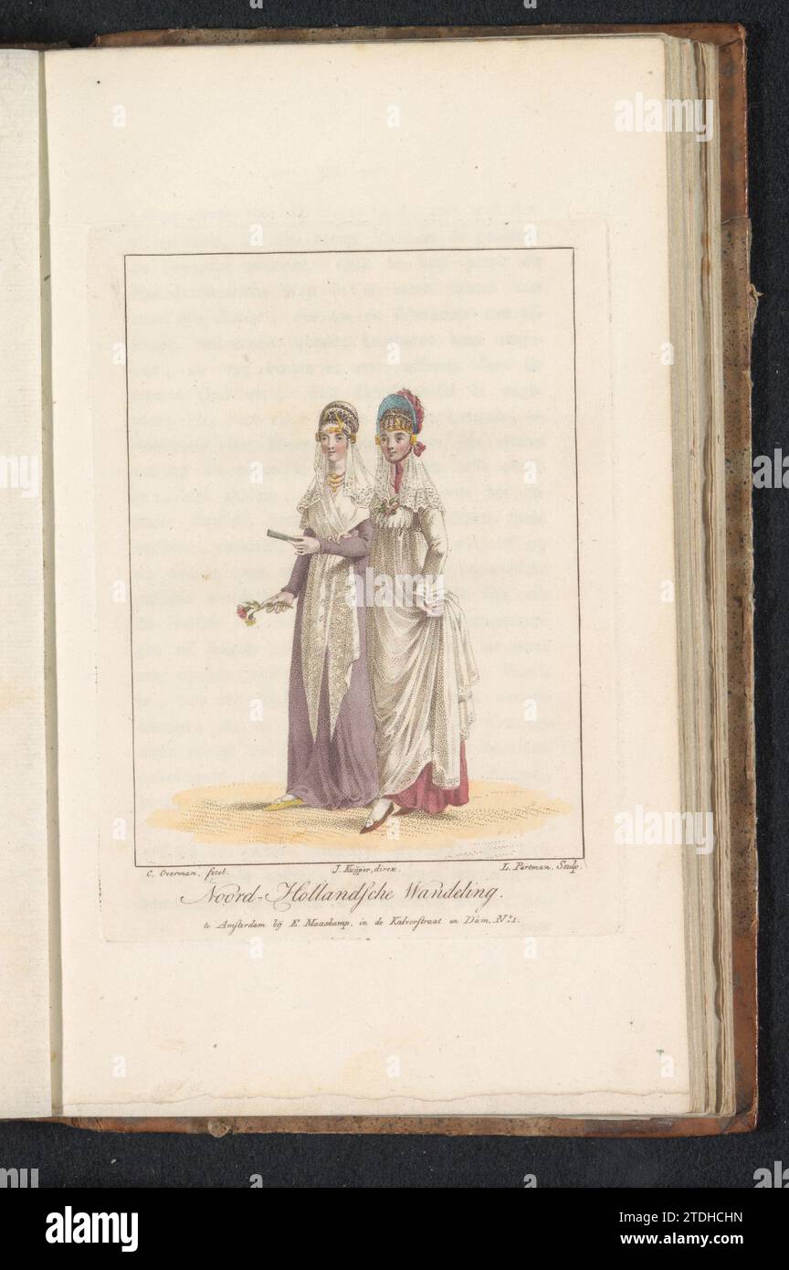 Two girls from Noord-Holland, Ludwig Gottlieb Portman, After Cornelius ...