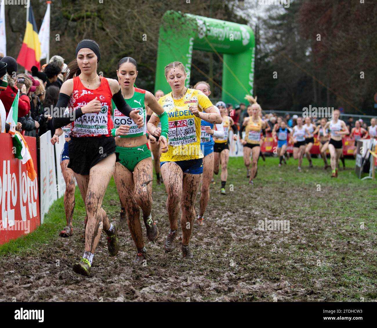 Merve Karakaya of Turkey competing in the U20 women’s race at the SPAR ...