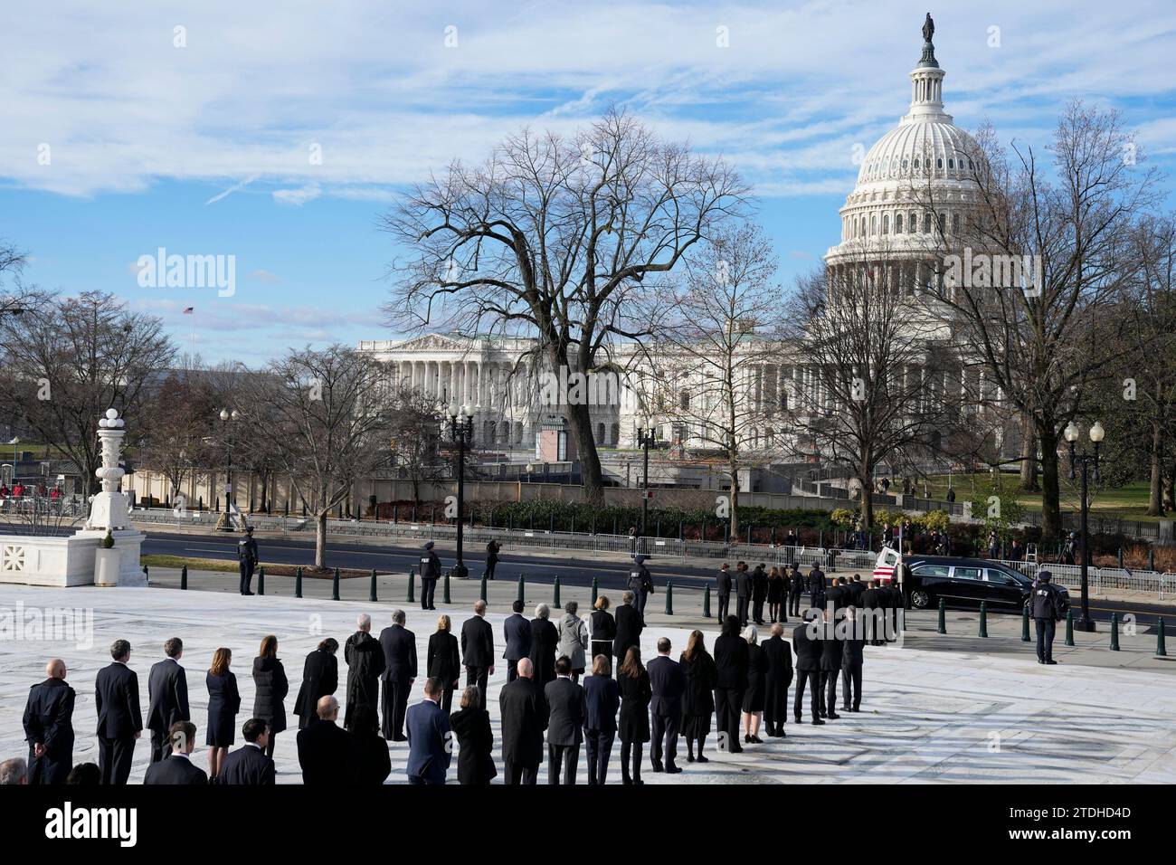 Washington, USA. 18th Dec, 2023. The flag-draped casket of retired ...