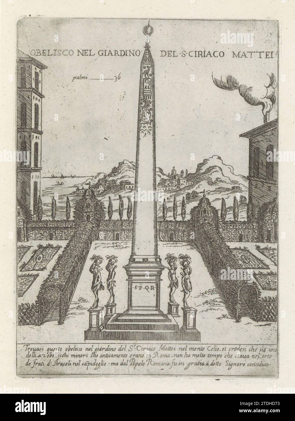 Obelisk in De Tuin Van Ciriaco Mattei, Giovanni Maggi, 1600 The ...