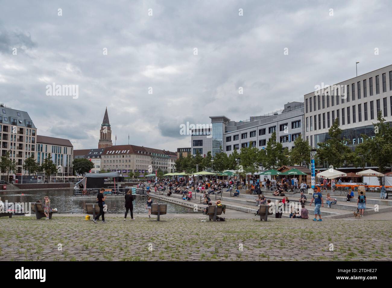 General view of the Bootshafen (Boat harbour) in Kiel, Germany Stock ...