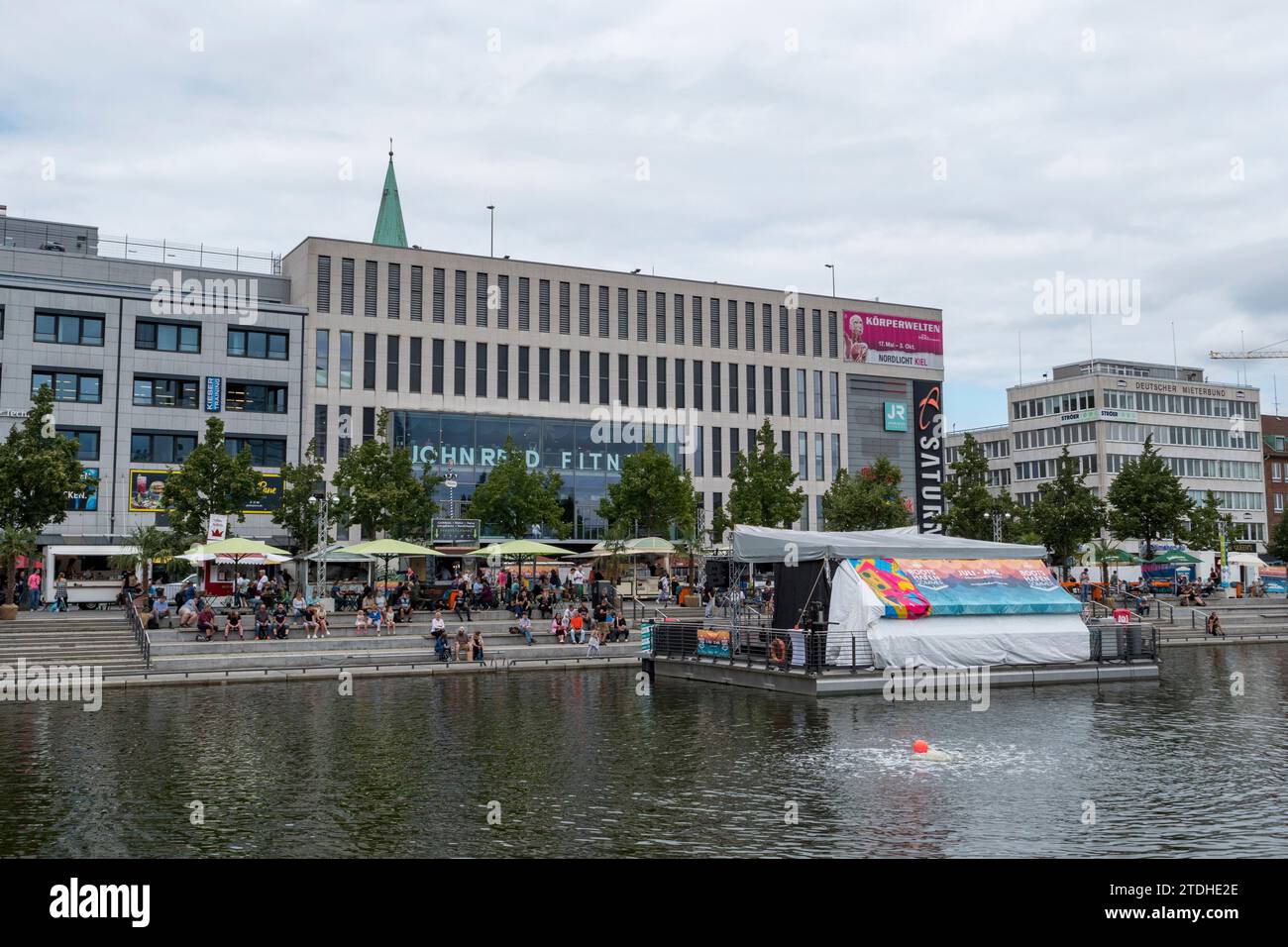General view of the Bootshafen (Boat harbour) in Kiel, Germany Stock ...