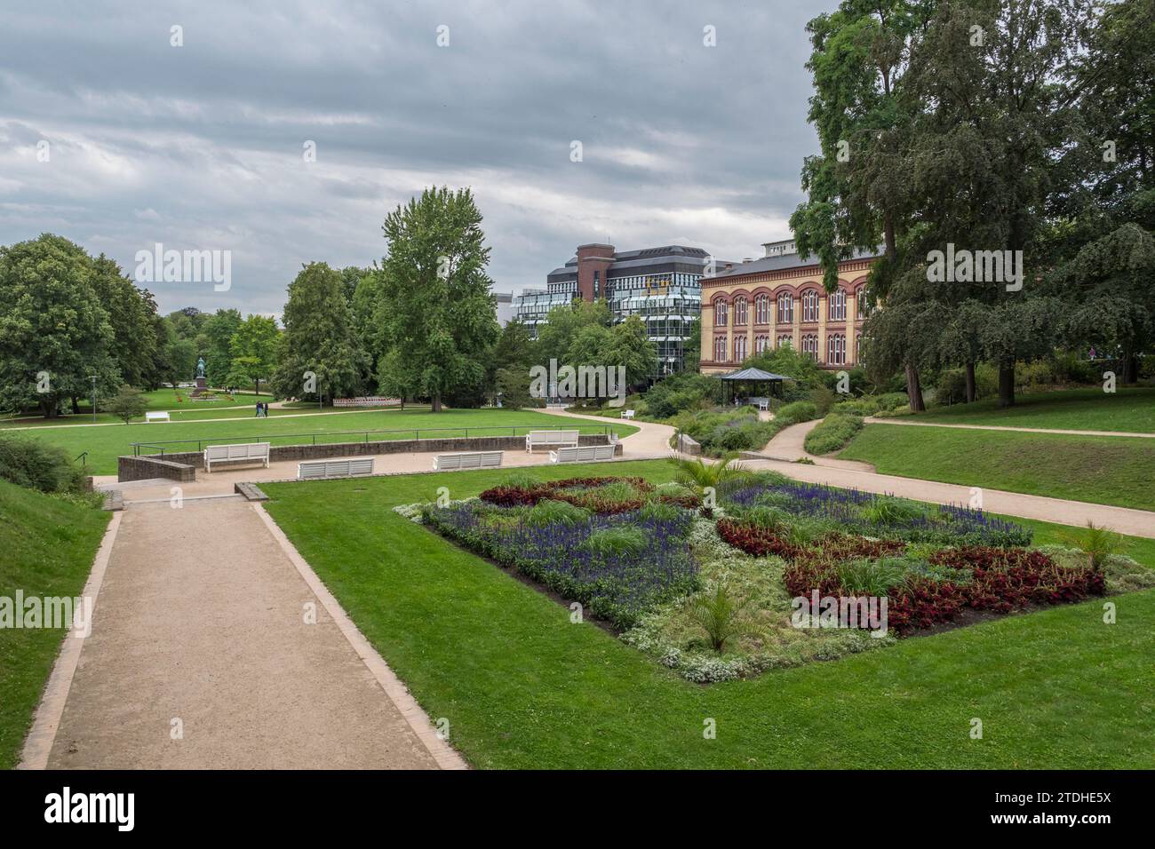 View across Schloßgarten (Kiel Castle Garden) in Kiel, Germany Stock ...