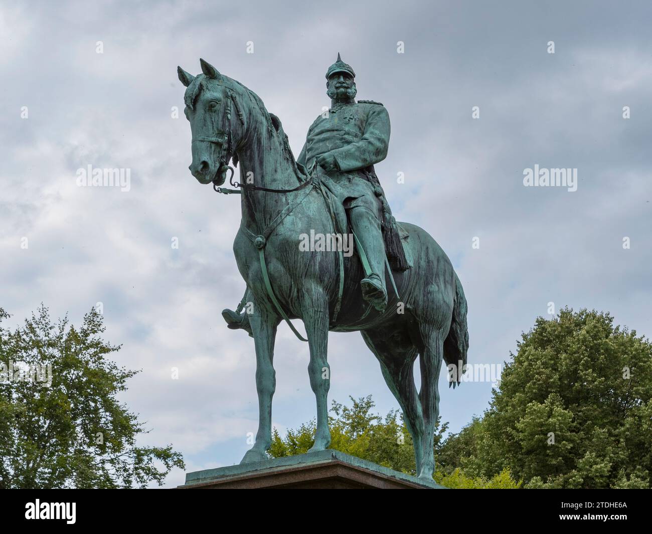 Statue of Kaiser Wilhelm I on horseback, Kiel, Germany Stock Photo - Alamy