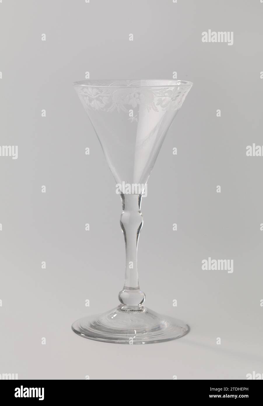Chalice glass with an ornament edge, anonymous, c. 1725 - c. 1750 ...