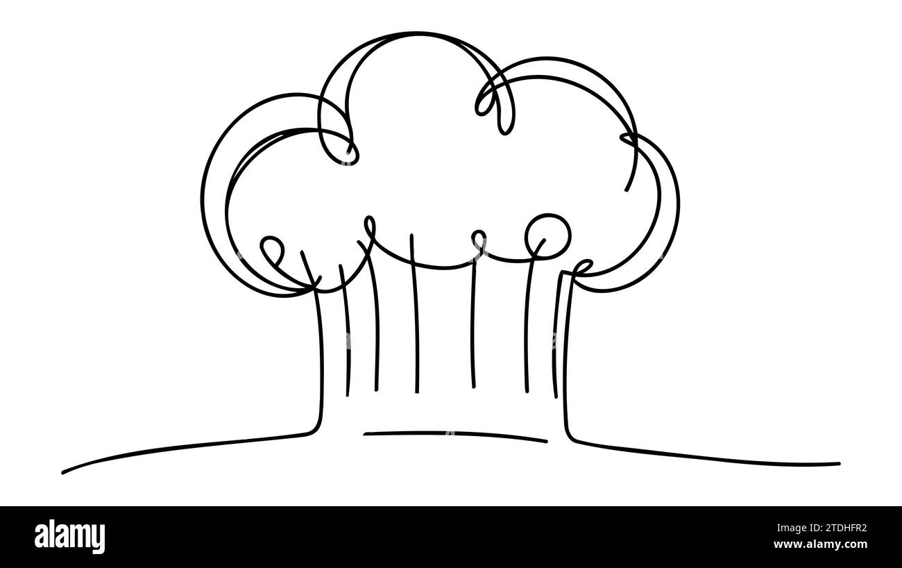 Chef hat vector one line continuous drawing illustration. Hand drawn ...