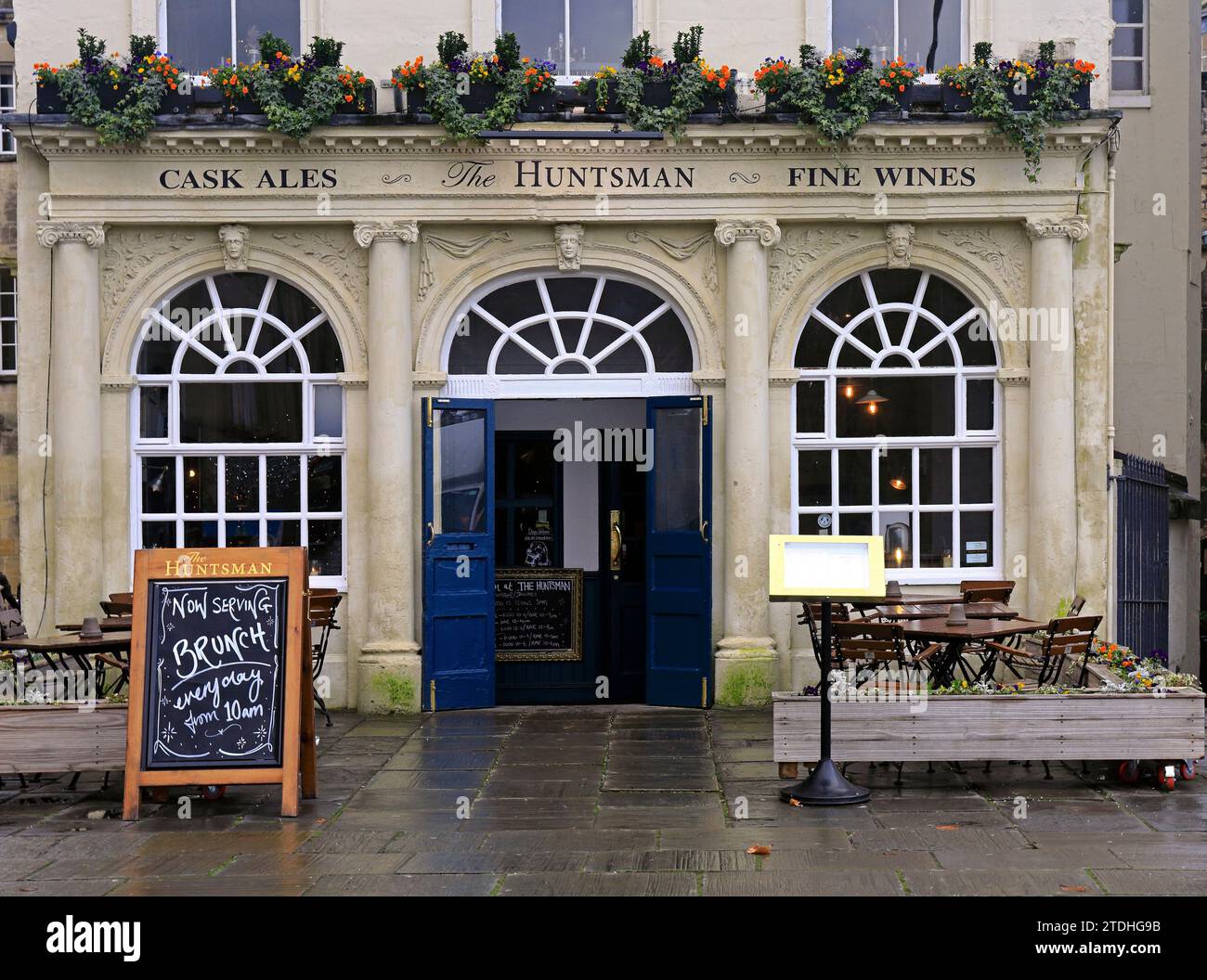 The Huntsman public house, Bath city centre, Christmas December 2023 ...