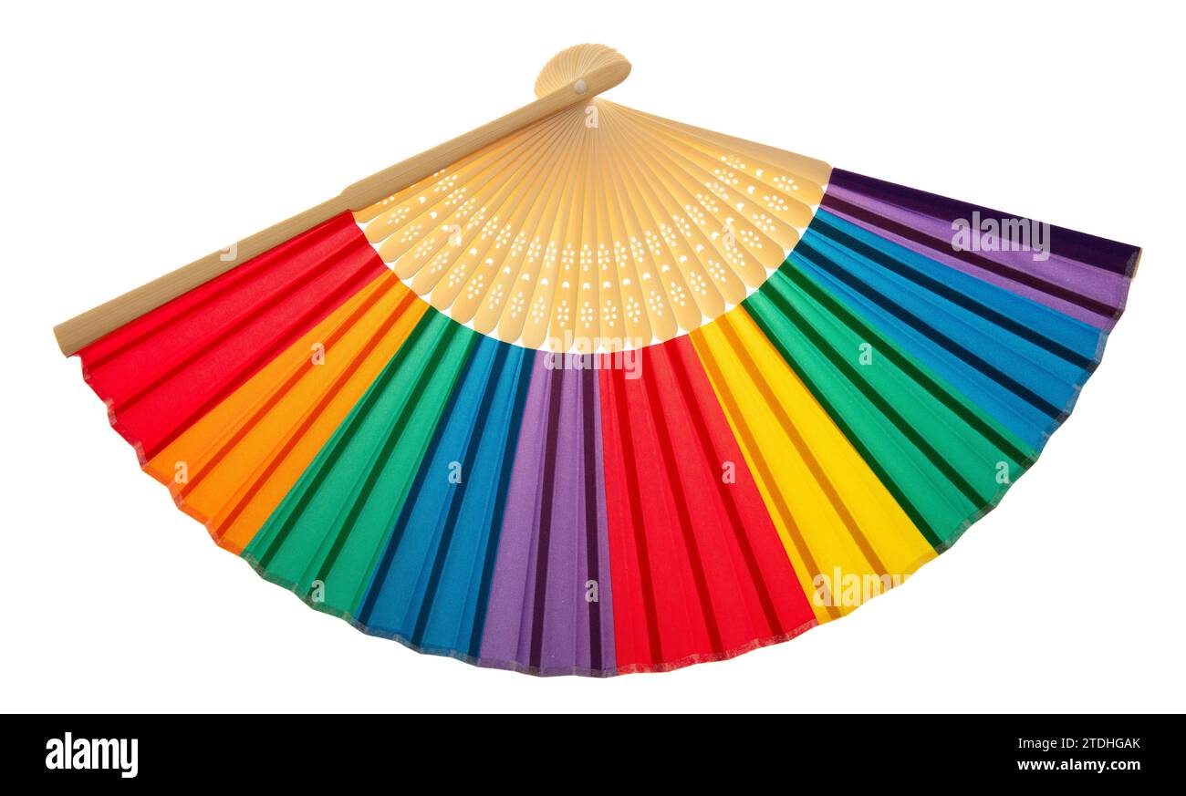 Rainbow fan on white hi-res stock photography and images - Alamy
