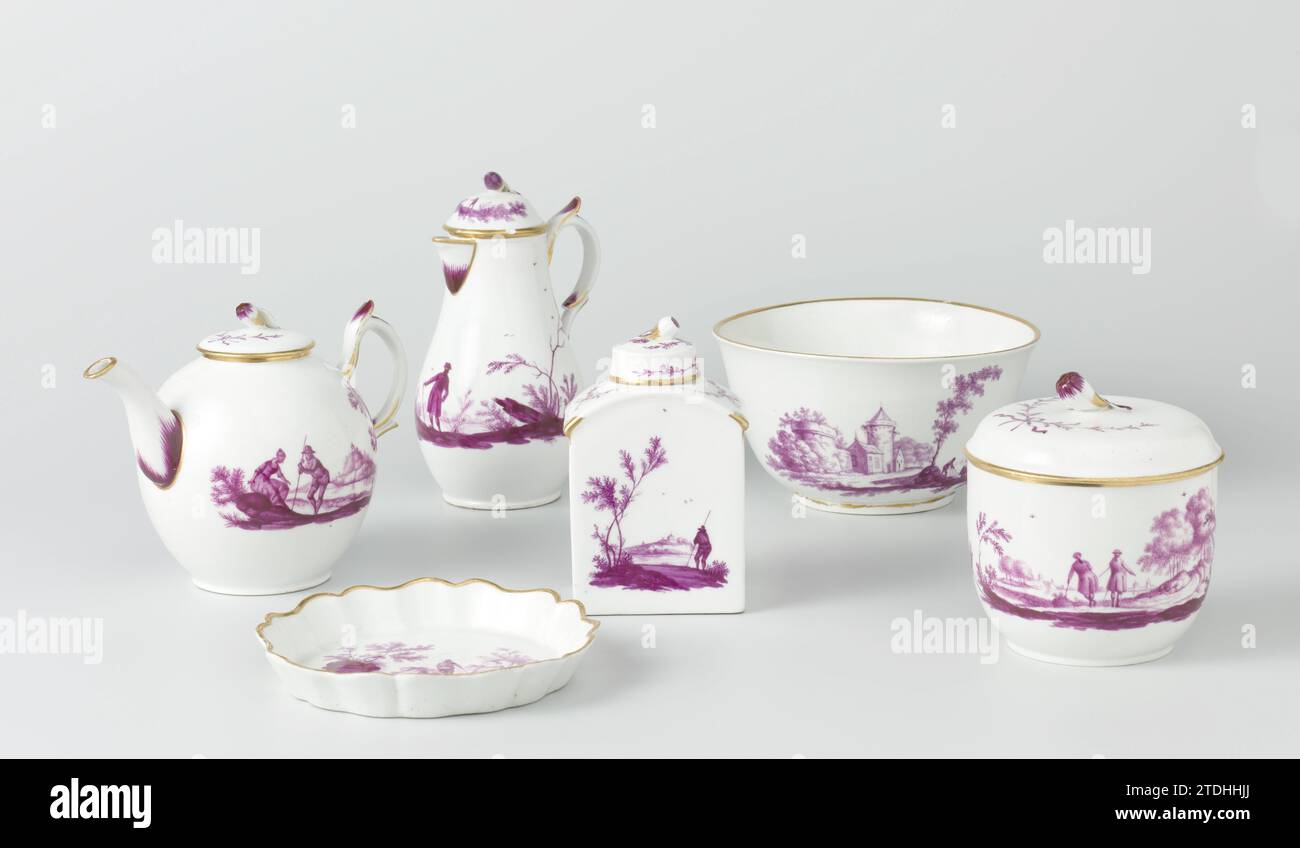 Tea set, manufacture Oud-Loosdrecht, 1775 Tea set of porcelain ...
