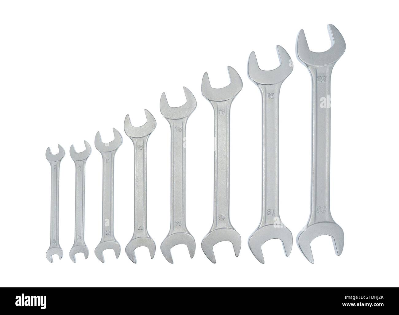 Open-end wrenches isolated on white background Stock Photo - Alamy