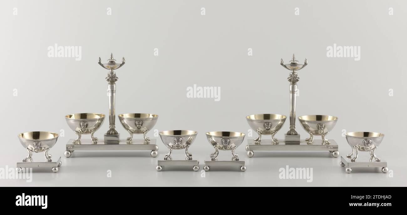 One of four salt vessels, Francois Marcus Simons, 1803 Semi-spheres on ...