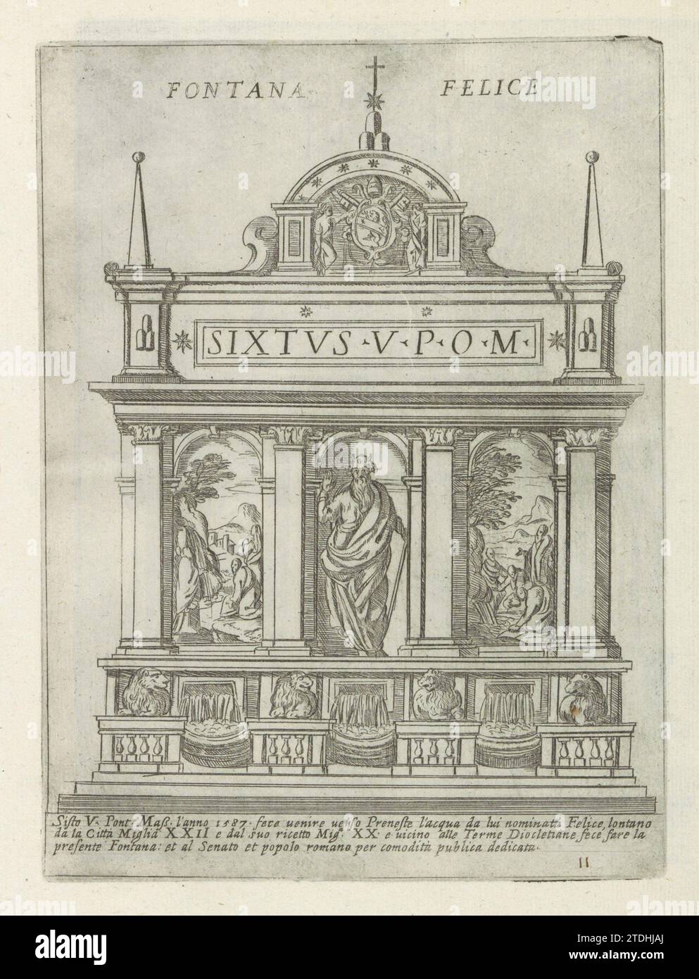 Fontana dell'Acqua Felice, Giovanni Maggi, 1600 Text in Italian under ...