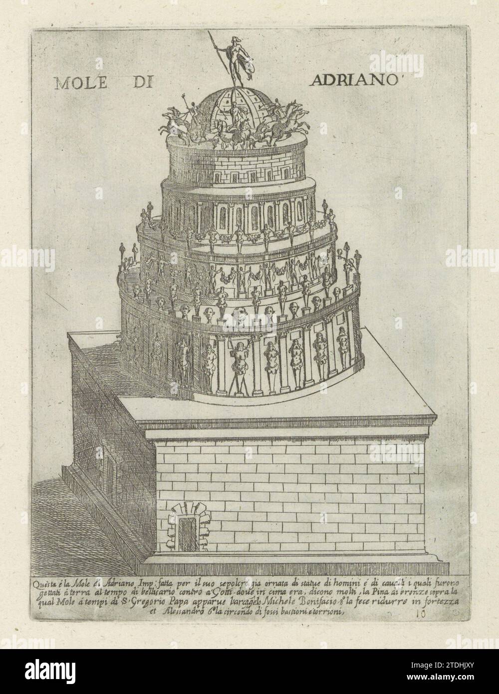 Mausoleum Van Hadrianus, Giovanni Maggi, 1600 A reconstruction of ...