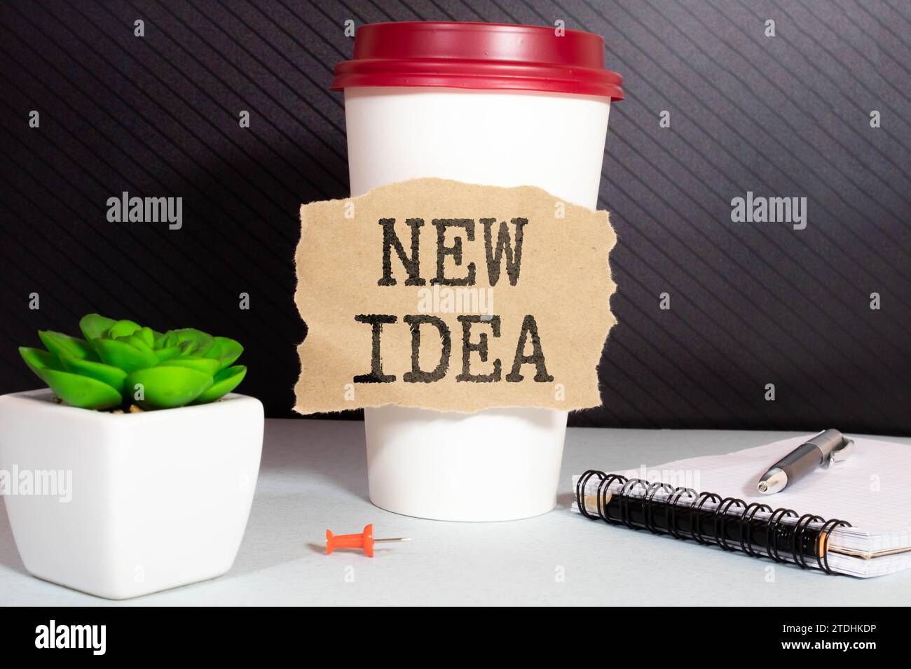 New Ideas text button on keyboard, concept background Stock Photo - Alamy