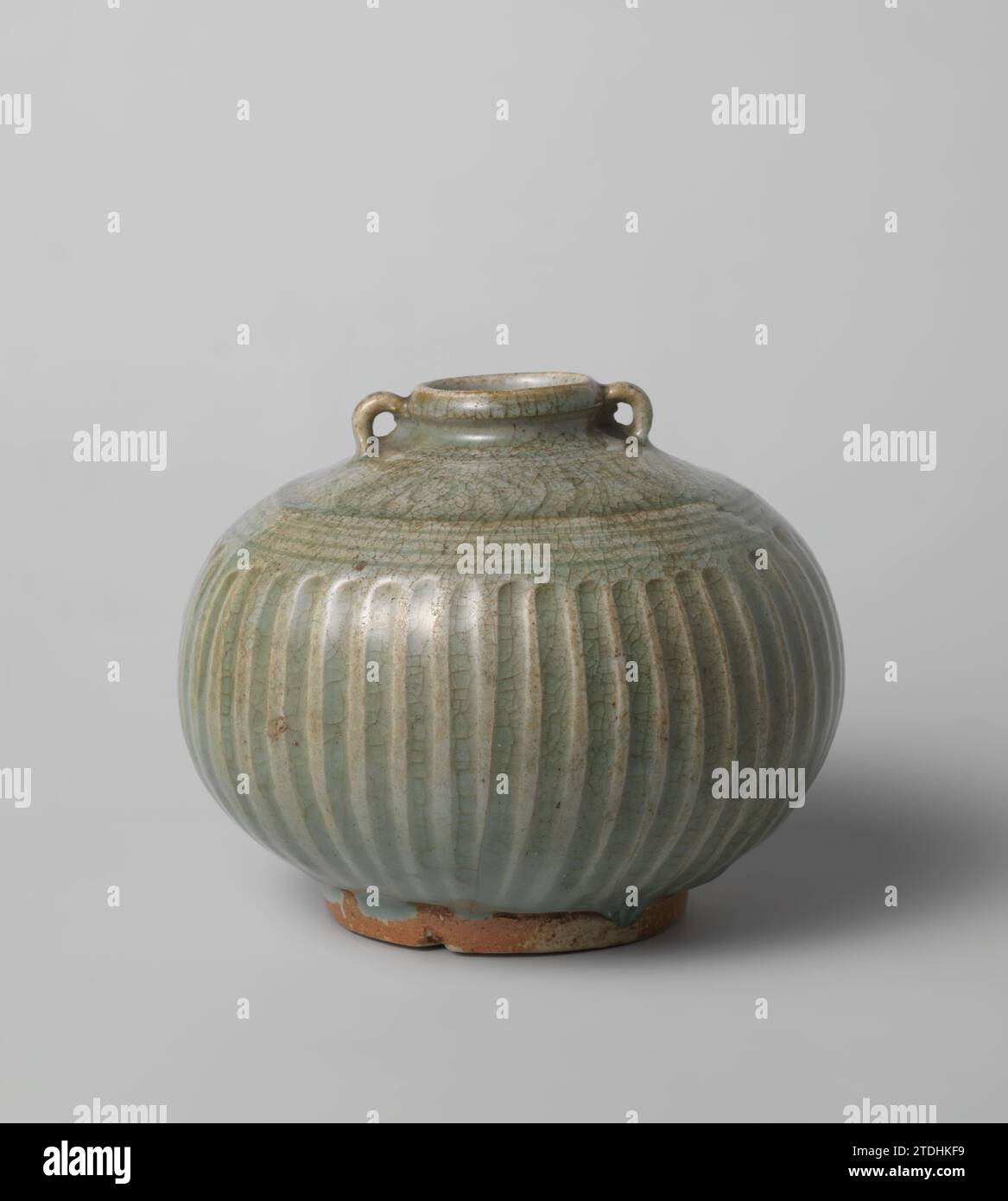 Fluted jar with incised ornamental borders, anonymous, anonymous, c ...