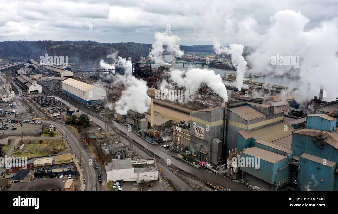 This is a portion of US Steel's Edgar Thomson Works in Braddock, Pa ...