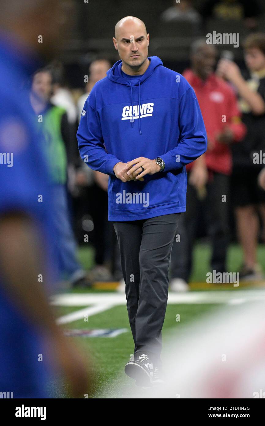 New Orleans Saints offensive coordinator Mike Kafka watches his players ...