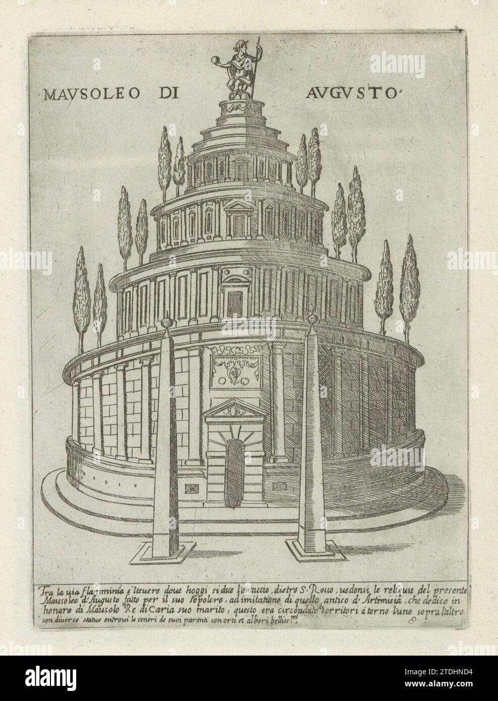 Mausoleum van Augustus te Rome, Giovanni Maggi, 1600 Text in Italian ...