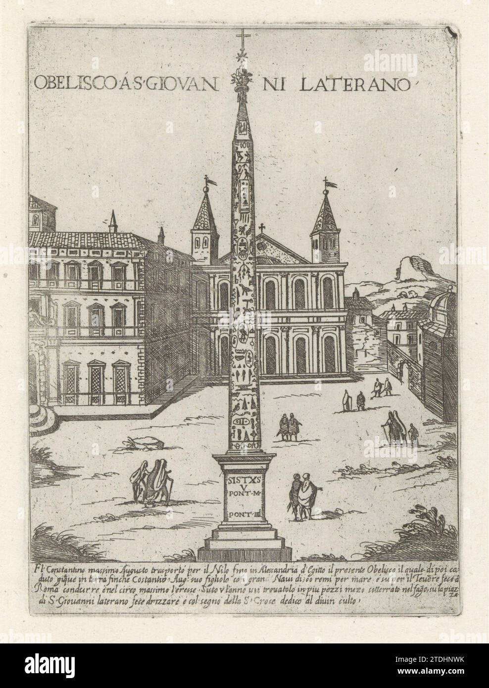Lateran Obelisk behind the Sint-Jan van Lateranen in Rome, Giovanni ...