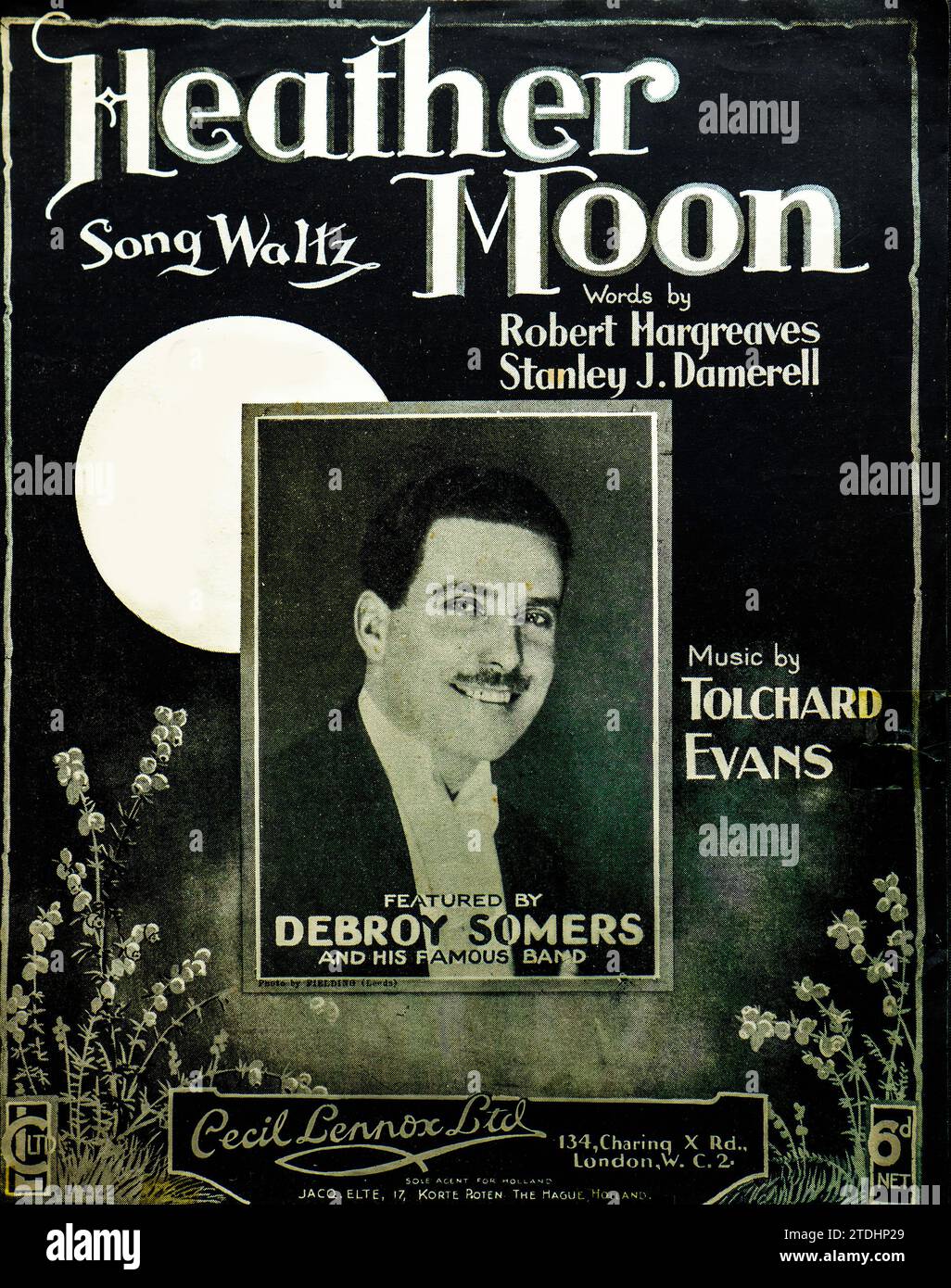 Sheet music cover for Heather Moon, a song waltz with words by Robert ...