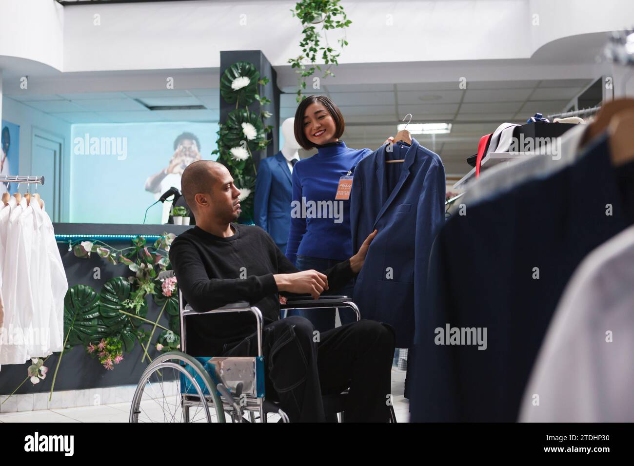 Shopping wheelchair assisting hi-res stock photography and images - Alamy