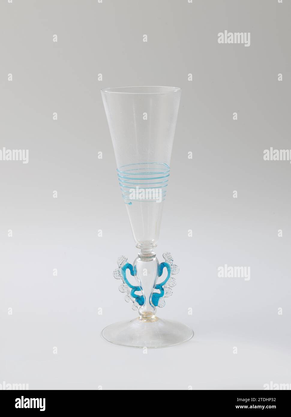 Wing glass with blue spiral wire, anonymous, c. 1800 - c. 1900 Wing ...