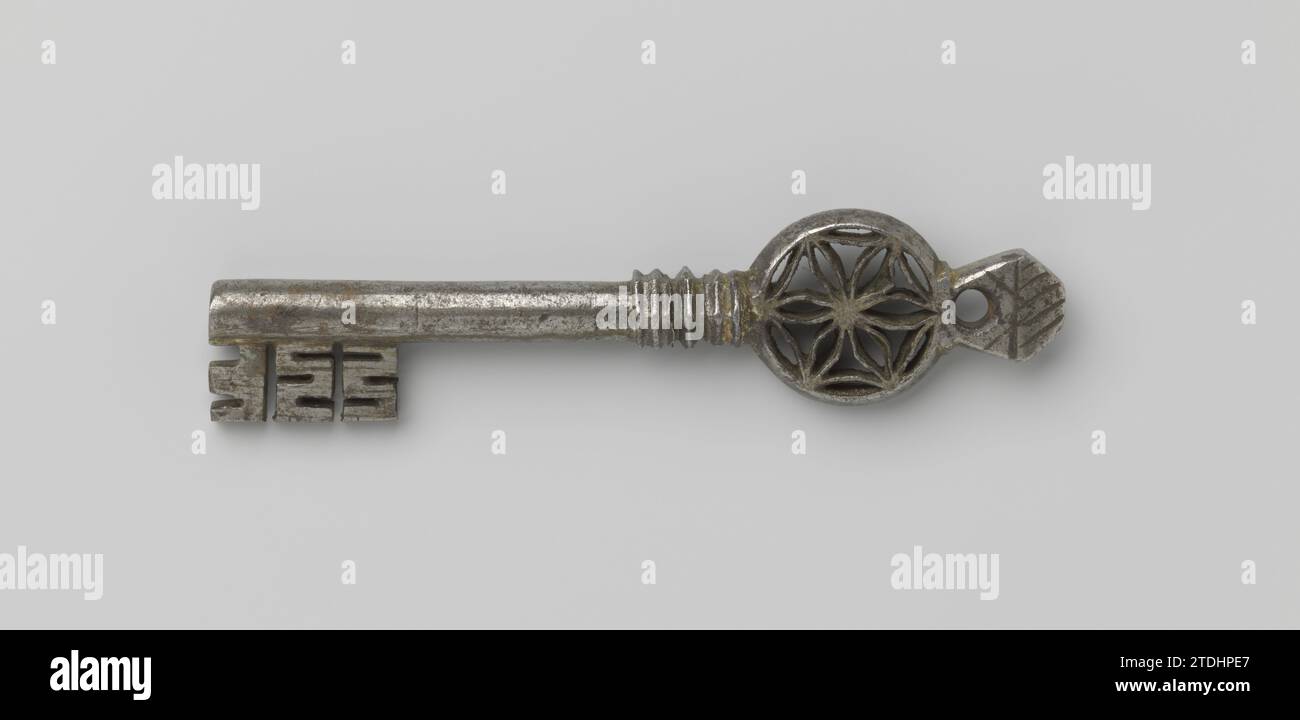 Pipe key, 1500 - 1600 Venetian key "with rose in the round handle on ...