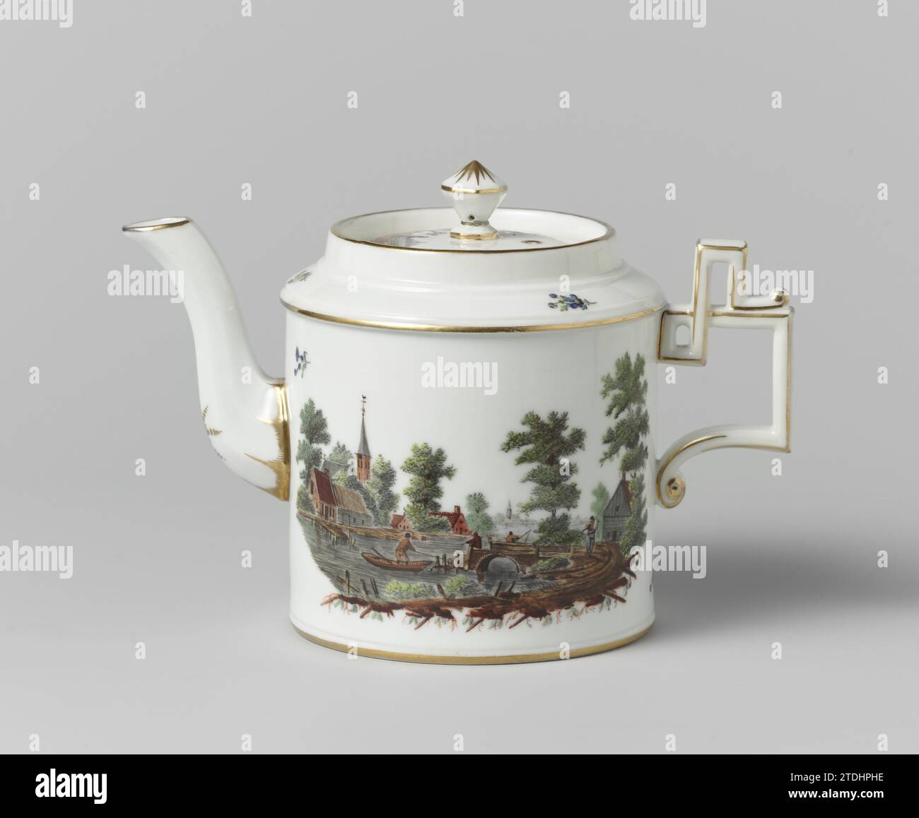 TEAPOT and MILK JUG, Royal Porcelain Factory Dommer & Co., c. 1800 - c ...