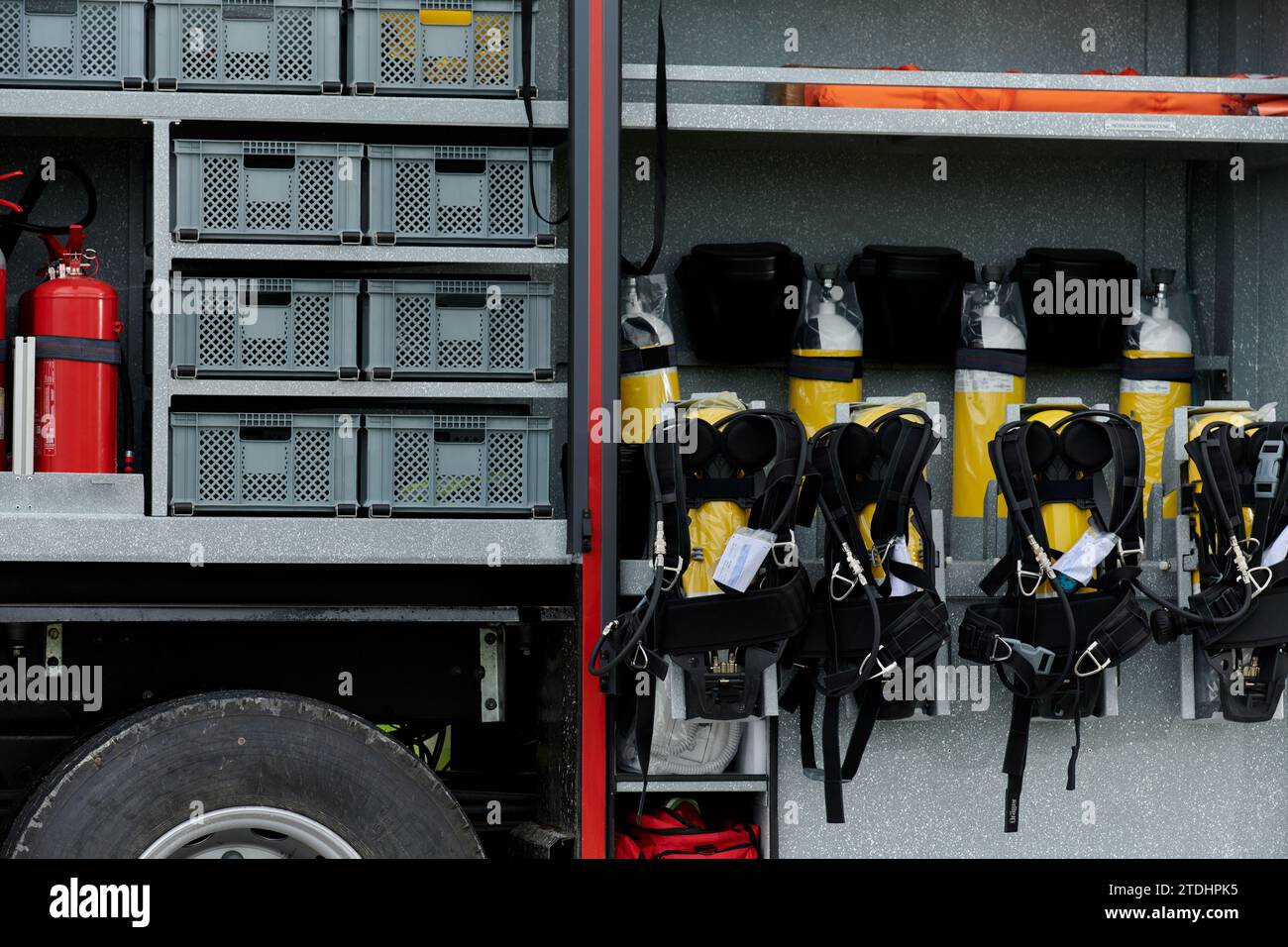 In this detailed close-up, a high-tech rescue tool, meticulously ...