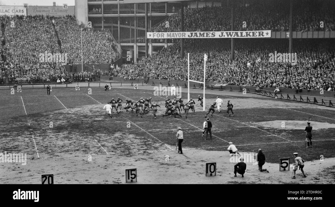 Photograph of Football Action, Army vs. Notre Dame, Yankee Stadium, New ...