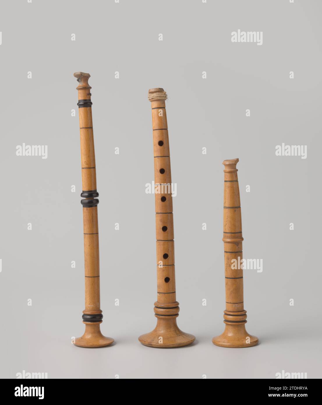 Toy bagpipe (three chanters), anonymous, c. 1850 - c. 1896 Three pipes ...