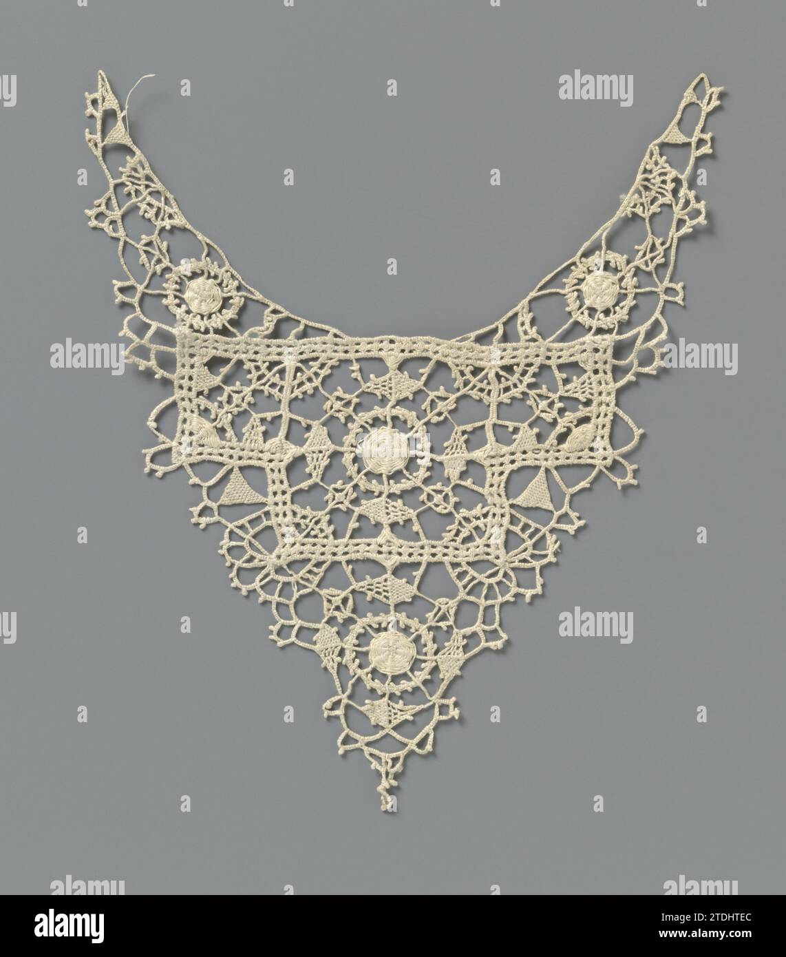 Collar of needle side with concentric circles to work closed, anonymous ...