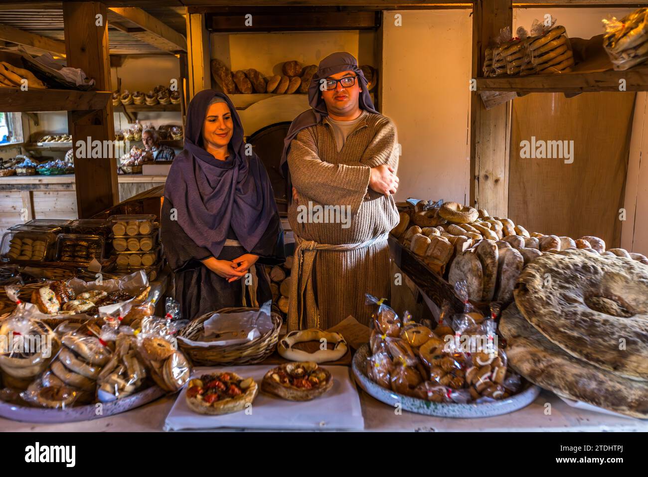 Baker with his wife in the Bethlehem village of Għajnsielem on Gozo ...