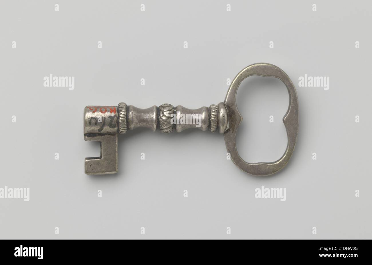 Key, c. 1800 Key with oval eye and heavily profiled shaft decorated ...