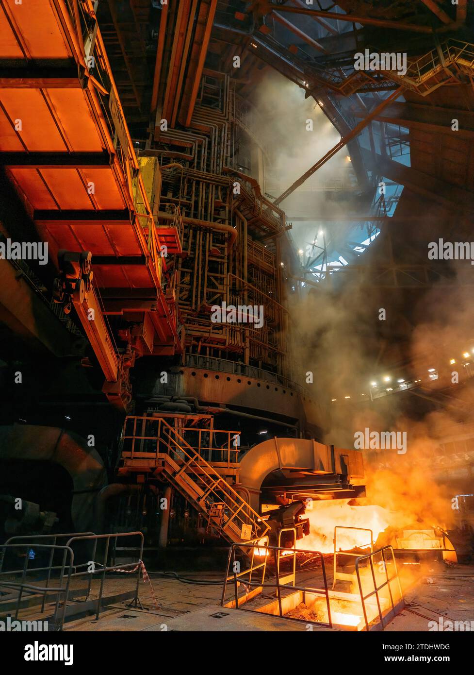 Large electric blast furnace in metallurgical factory Stock Photo - Alamy