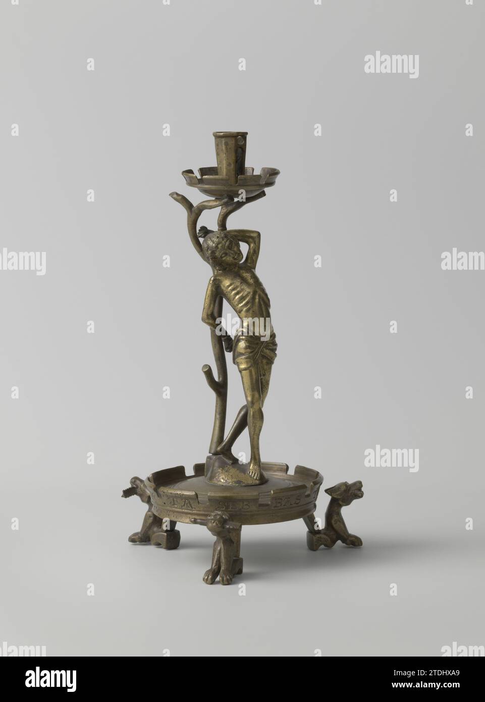 Candlestick with Saint Sebastiaan, Anonymous, c. 1475 - c. 1500 The ...
