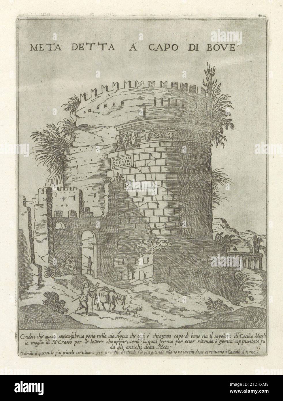 Tombe Van Caecilia Metella Te Rome, Giovanni Maggi, 1600 Text in ...