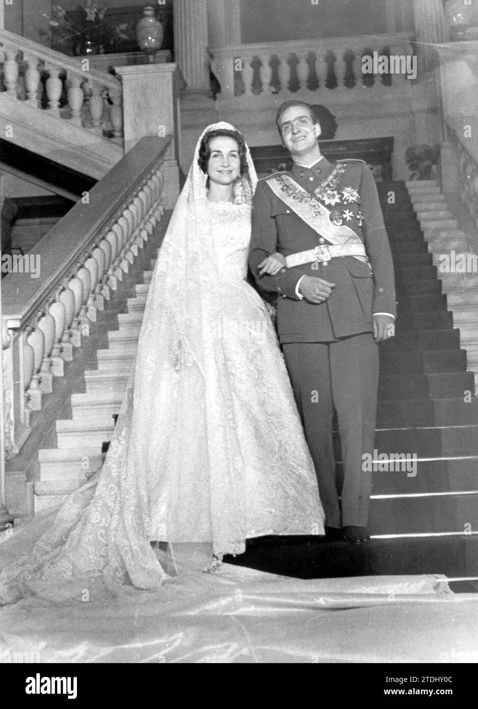 05/13/1962. Wedding of Juan Carlos I and Sofia of Greece in Athens ...