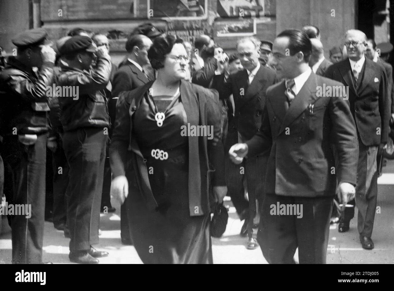 04/13/1937. The anarchist leader Federica Montseny, Minister of Health ...