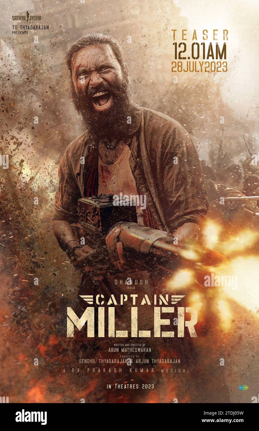 CAPTAIN MILLER, poster, Dhanush, 2023. © Lyca Productions / Courtesy ...