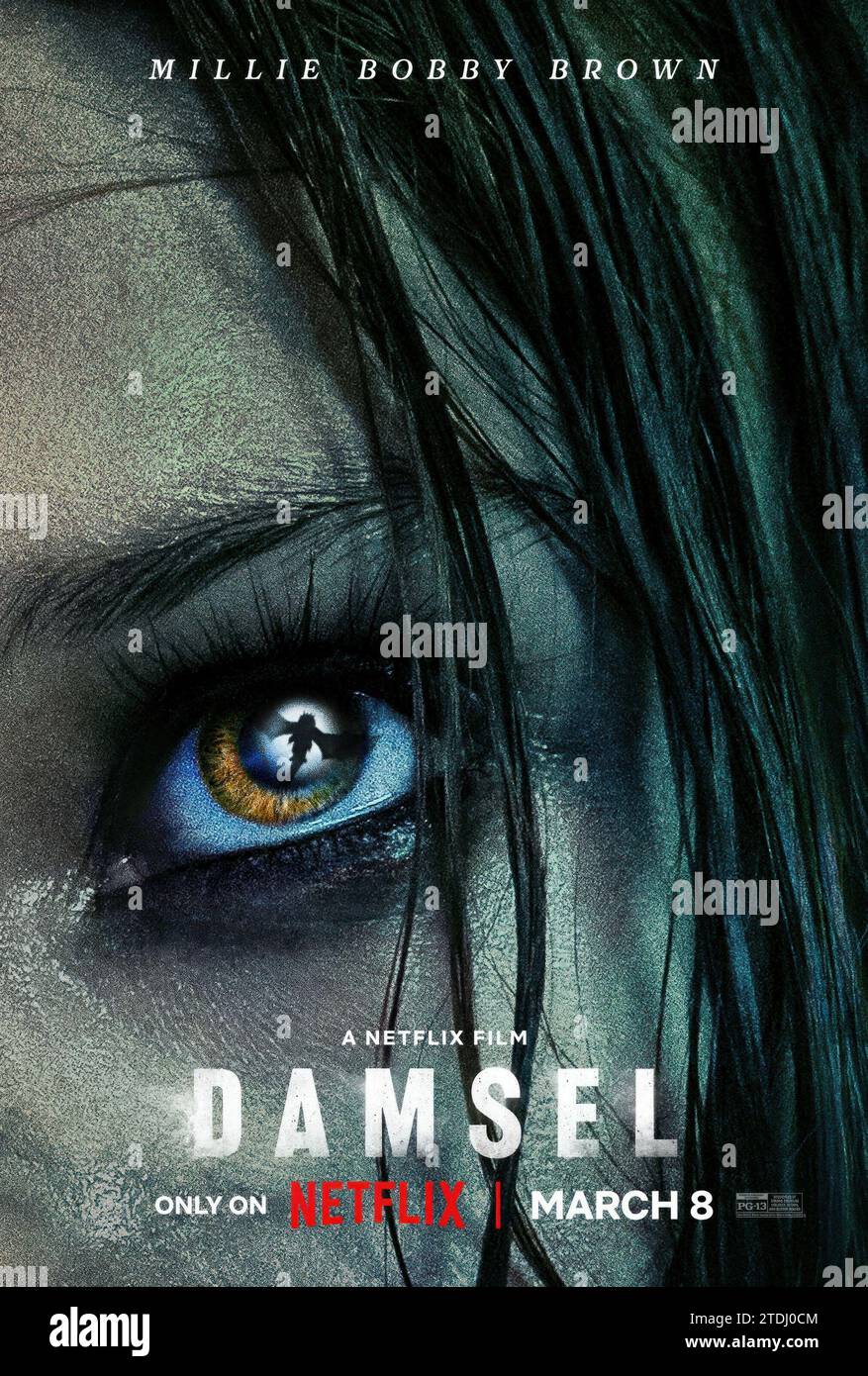 DAMSEL, poster, Millie Bobby Brown, 2024. © Netflix / Courtesy Everett ...