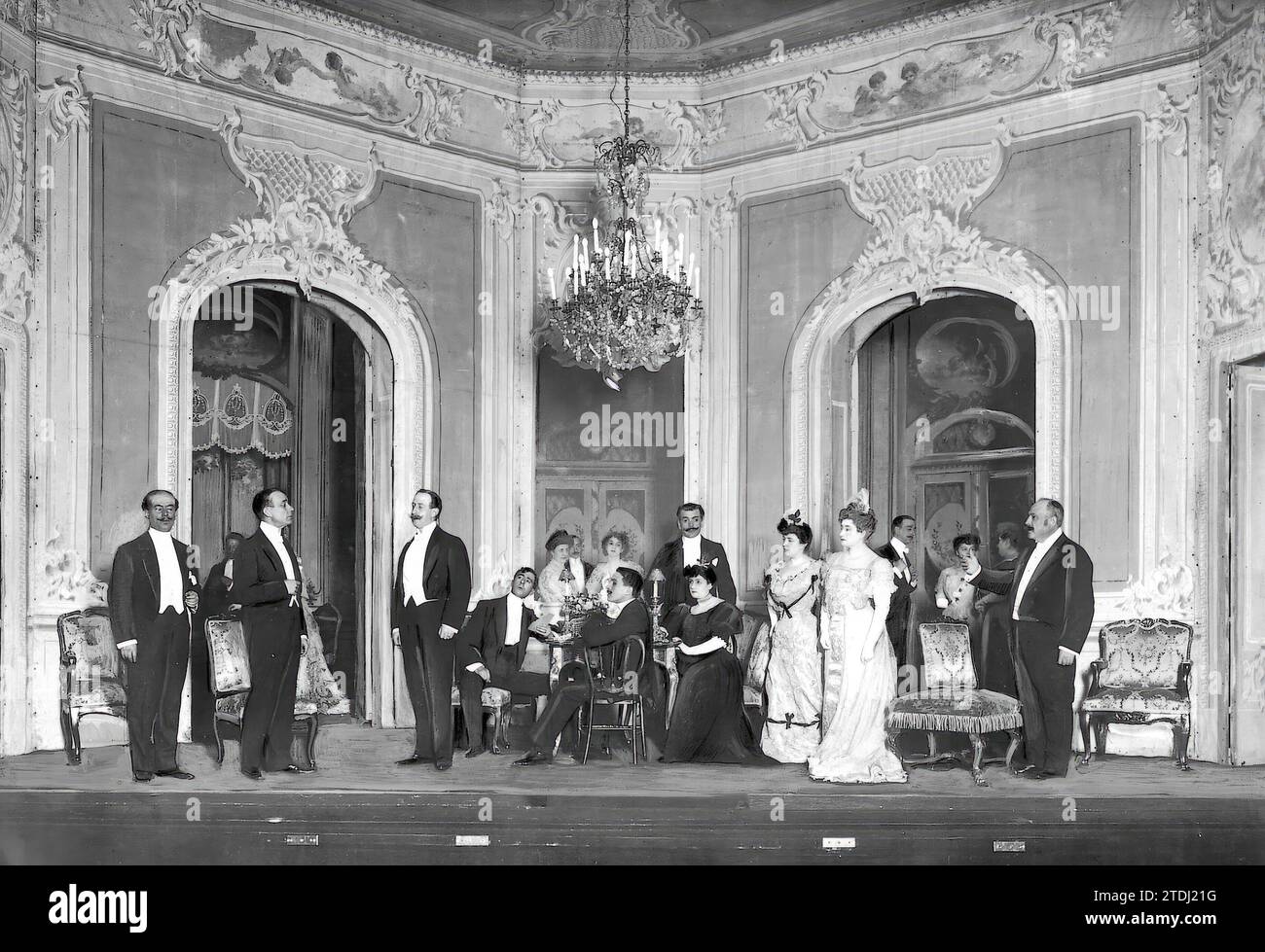 12/13/1906. Spanish Theater -, scene from the Second Act, premiere of ...
