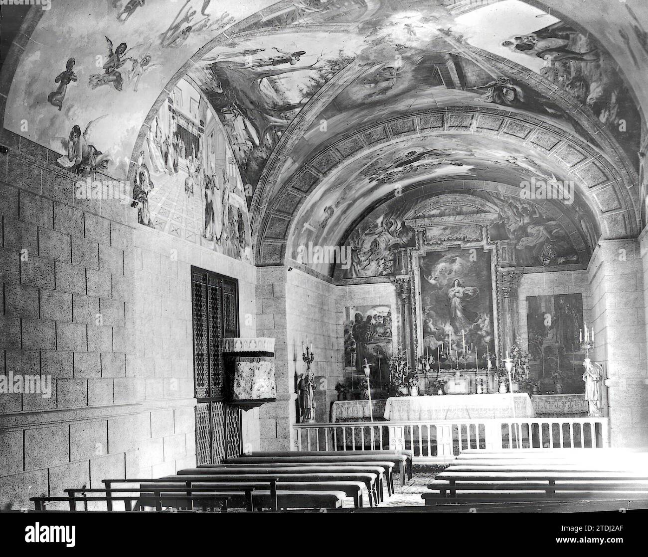 05/29/1908. The Escorial. Royal College of Alfonso Xii. Interior of the ...