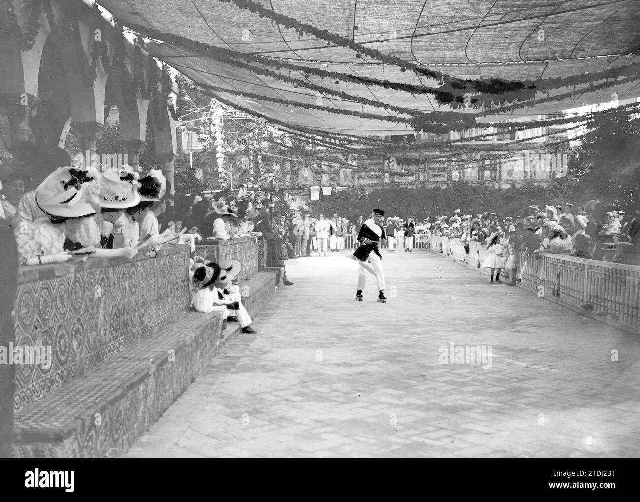 04/30/1908. Seville. Charity Party at the Alcázar. The Skater Contest ...