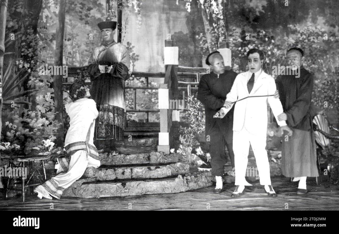 03/01/1920. Madrid at the Lara theater. A scene from the Melodrama "Wu ...