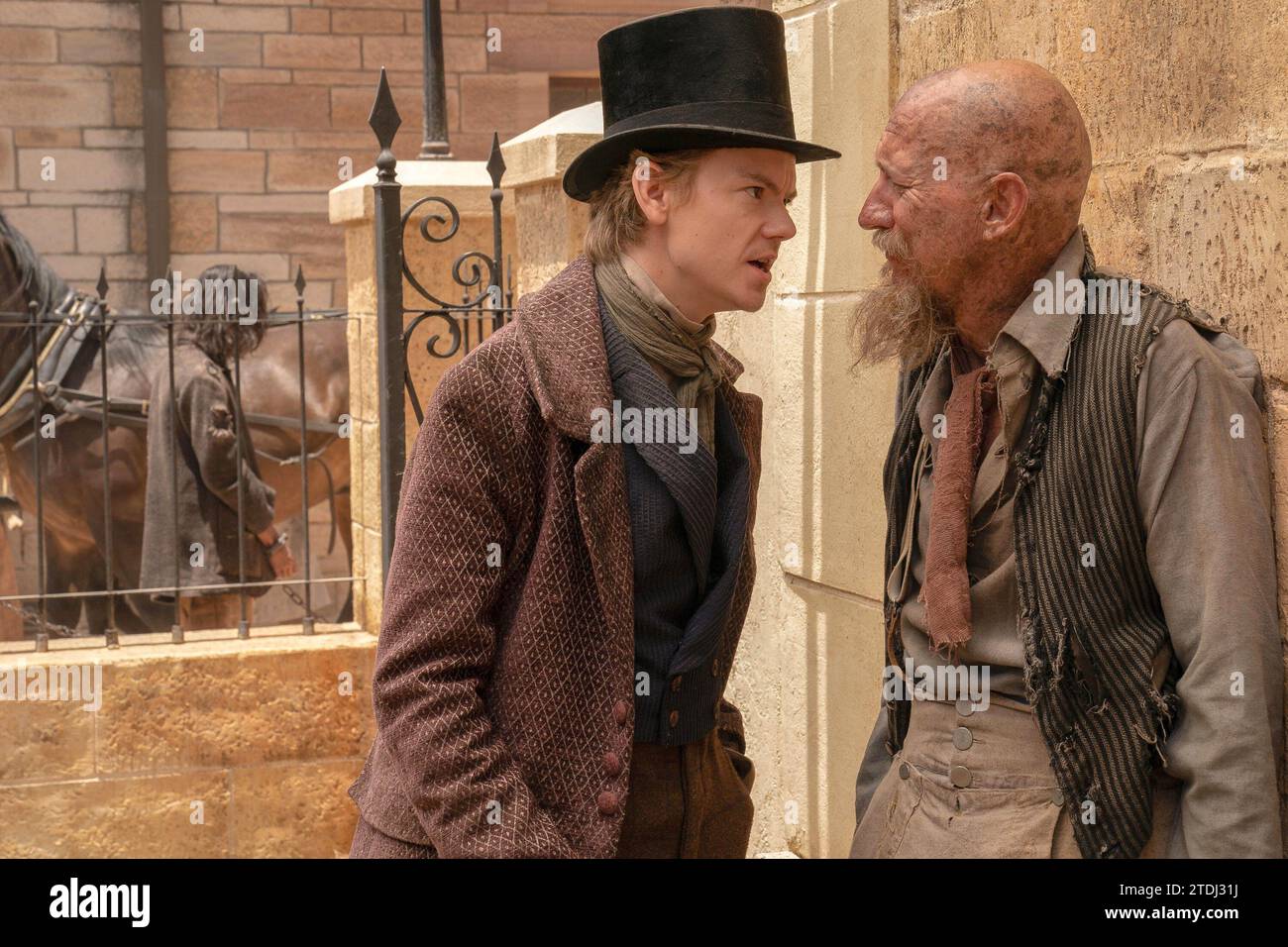 THE ARTFUL DODGER, from left: Thomas Brodie-Sangster, David Thewlis ...
