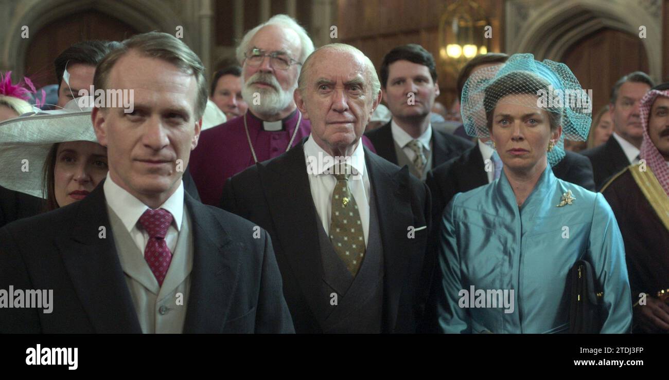 THE CROWN, Jonathan Pryce as Prince Philip (center), (Season 6, aired ...
