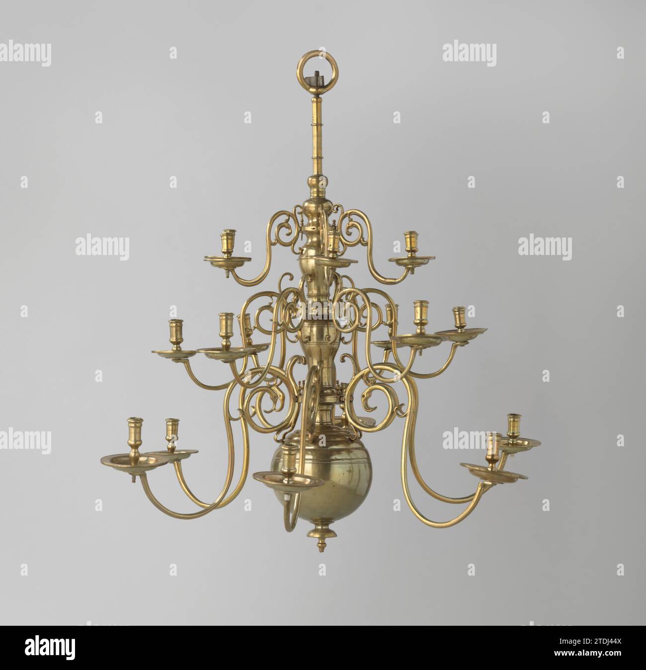 Candle crown of three heights, each with six arms, anonymous, c. 1675 ...